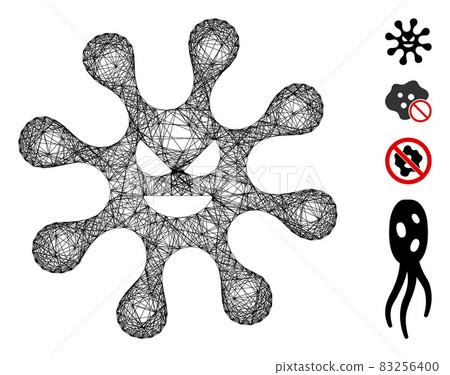 Network Bacteria Vector Mesh - Stock Illustration [83256400] - PIXTA