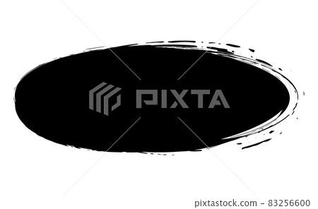 Horizontal black simple Japanese-style circle... - Stock Illustration ...