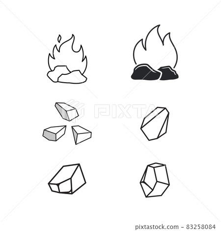 charcoal Vector icon design illustration - Stock Illustration [83258084 ...