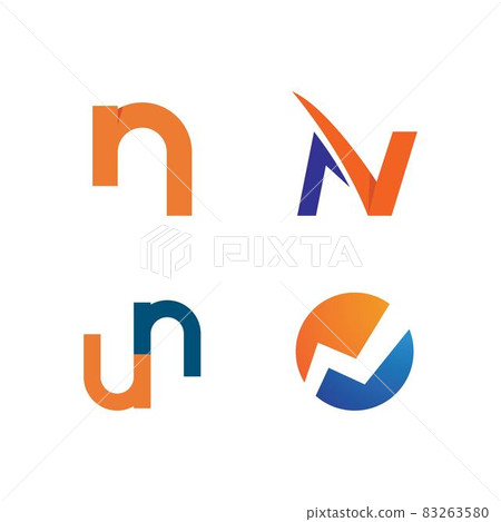 N initial Letter - Stock Illustration [83263580] - PIXTA