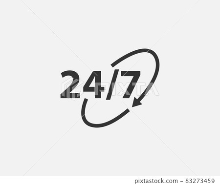 24 Hours a day service icon symbol vector - Stock Illustration ...