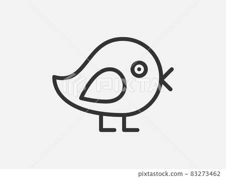 Bird toy icon on white background. Line style...-插圖素材 [83273462] - PIXTA圖庫
