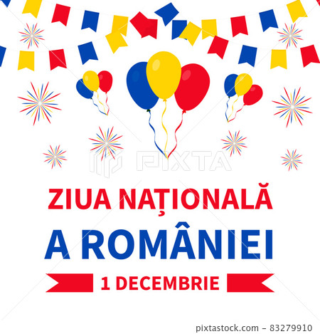 National Day lettering in Romanian language.... - Stock Illustration ...