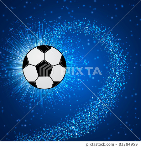 Star explosion and soccer ball in space with... - Stock Illustration ...