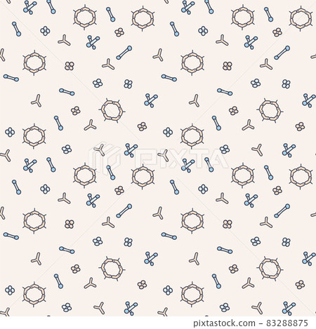 Bacteria pattern color vector doodle simple... - Stock Illustration ...