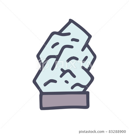 salt lamp color vector doodle simple icon - Stock Illustration ...