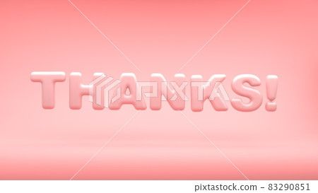 Thanks message - 3D render illustration - Stock Illustration [83290851 ...