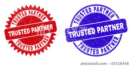 TRUSTED PARTNER Round and Rosette Watermarks... - Stock Illustration ...