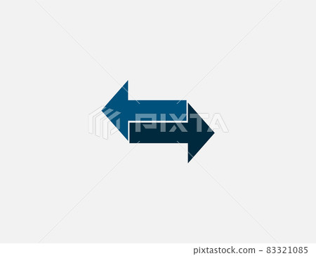 Arrow, two way, direction icon. Vector... - Stock Illustration ...