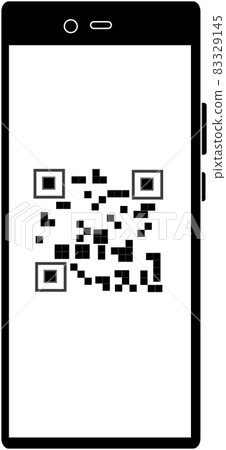 QR code payment image "black" on your smartphone - Stock Illustration ...