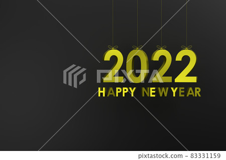 2022 hanging with a rope Concept Happy New Year... - Stock Illustration ...