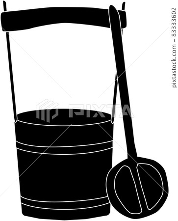 Silhouette of pail and cassotte - Stock Illustration [83333602] - PIXTA
