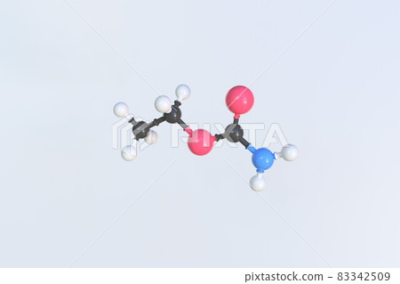 Urethane molecule made with balls, scientific... - Stock Illustration ...