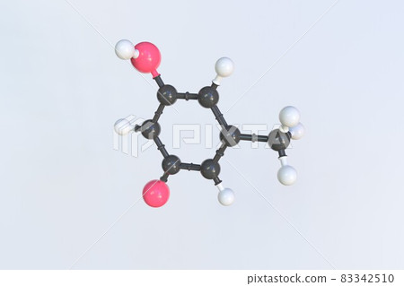Orcinol molecule made with balls, scientific... - Stock Illustration ...