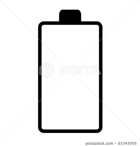 Battery icon with low battery level. Empty image. - Stock Illustration ...