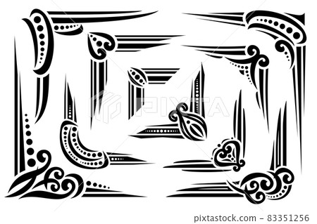 Vector set of black decorative Corners - Stock Illustration [83351256 ...