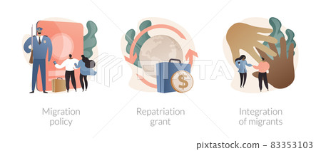 Peoples resettling abstract concept vector... - Stock Illustration ...