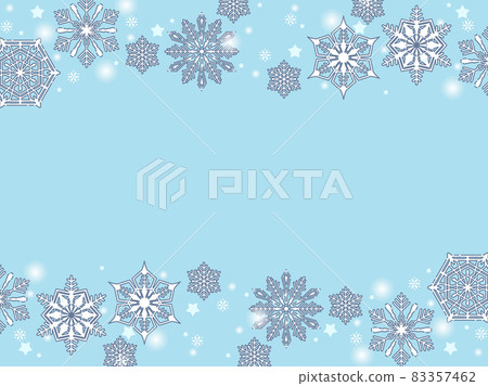 Cute snowy frame background - Stock Illustration [83357462] - PIXTA