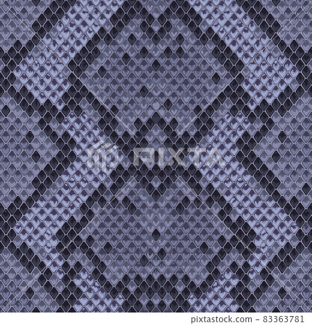 Snake Skin Colorful Animal Blue Seamless Pattern - Stock Illustration ...