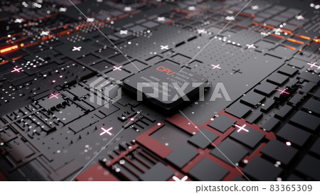 Abstract Central Computer Processors Concept - Stock Illustration ...