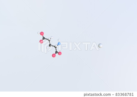 Monosodium glutamate molecule made with balls,... - Stock Illustration ...