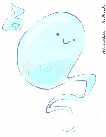 Light blue ghost - Stock Illustration [83369136] - PIXTA