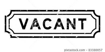 Grunge black vacant word rubber seal stamp on... - Stock Illustration ...