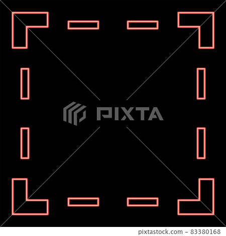 Neon crop red color vector illustration flat... - Stock Illustration ...