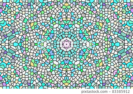 Stained glass-like geometric pattern design - Stock Illustration ...