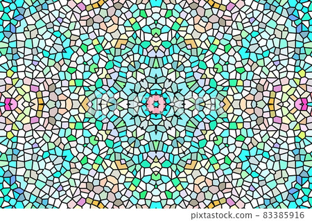 Stained glass-like geometric pattern design - Stock Illustration ...