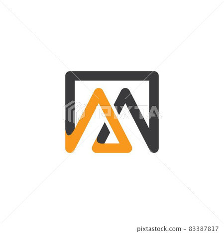 M Letter vector icon Template Illustration - Stock Illustration ...