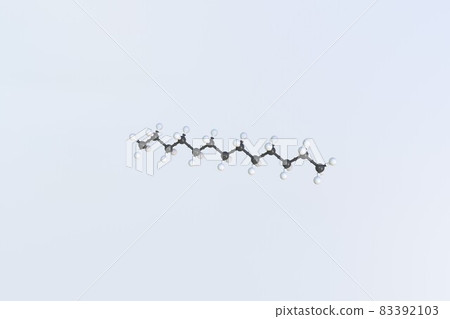 Tridecane molecule made with balls, isolated... - Stock Illustration ...