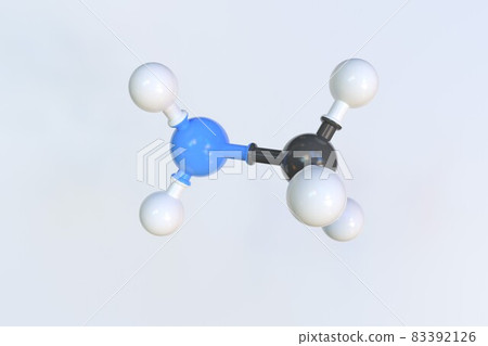 Methylamine molecule, scientific molecular... - Stock Illustration ...