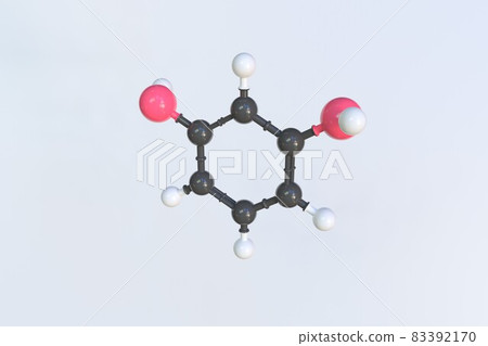 Molecule of resorcinol, isolated molecular... - Stock Illustration ...