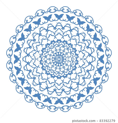 Circular design blue x white - Stock Illustration [83392279] - PIXTA