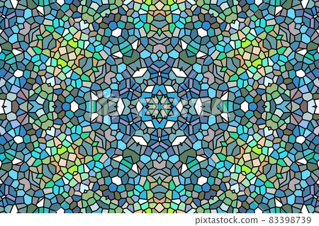 Stained glass-like geometric pattern design - Stock Illustration ...