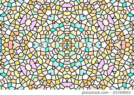 Stained glass-like geometric pattern design - Stock Illustration ...