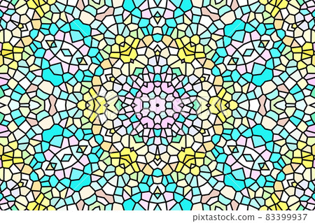 Stained glass-like geometric pattern design - Stock Illustration ...