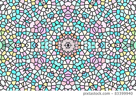 Stained glass-like geometric pattern design - Stock Illustration ...