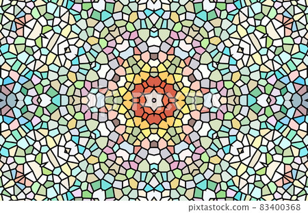 Stained glass-like geometric pattern design - Stock Illustration ...