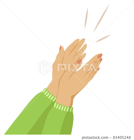 Human hands clapping. applaud hands. Women... - Stock Illustration ...