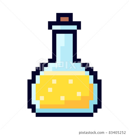 Pixel game element. Game pixel art magic items,...-插圖素材 [83405252 ...