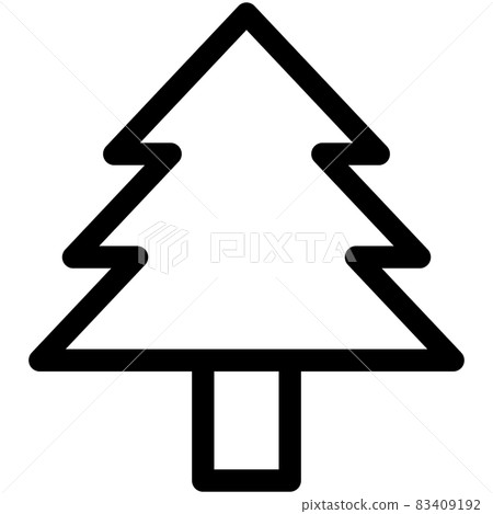 Simple fir tree icon (line drawing) - Stock Illustration [83409192] - PIXTA