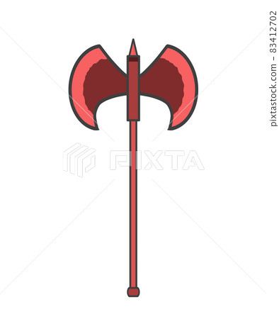 Ax_Battle Ax (Red) - Stock Illustration [83412702] - PIXTA