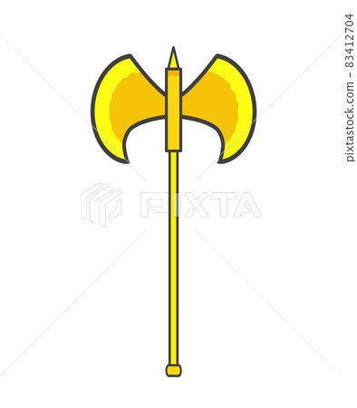 Ax_Battle Ax (Yellow) - Stock Illustration [83412704] - PIXTA