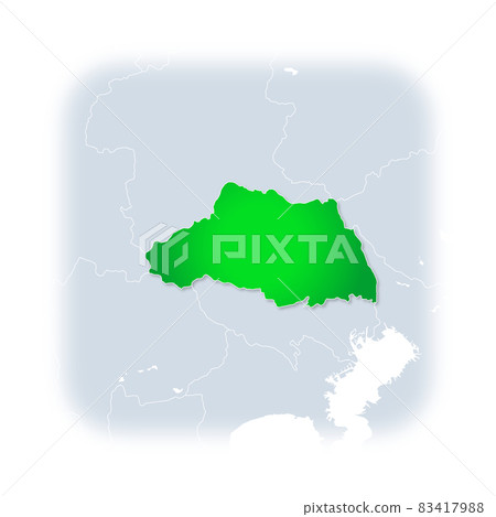 Saitama Prefecture Map - Stock Illustration [83417988] - PIXTA