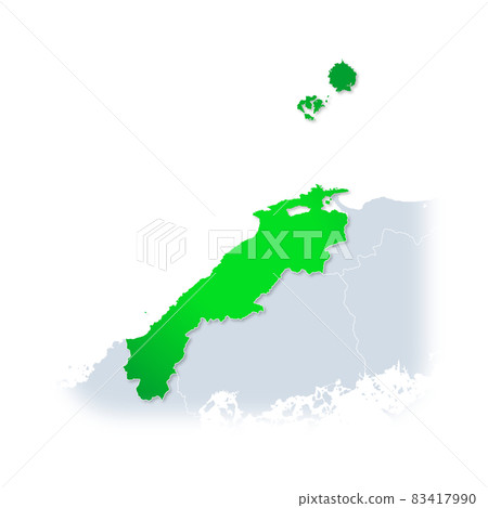 Shimane Prefecture Map - Stock Illustration [83417990] - PIXTA