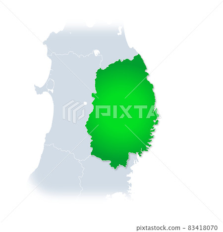 Iwate Prefecture Map - Stock Illustration [83418070] - PIXTA