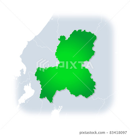Gifu Prefecture Map - Stock Illustration [83418097] - PIXTA