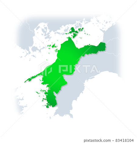 Ehime Prefecture Map - Stock Illustration [83418104] - PIXTA